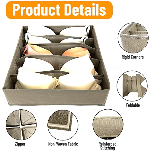 Underwear Organizers for Drawers, 4 piece set. Bra, socks, belts