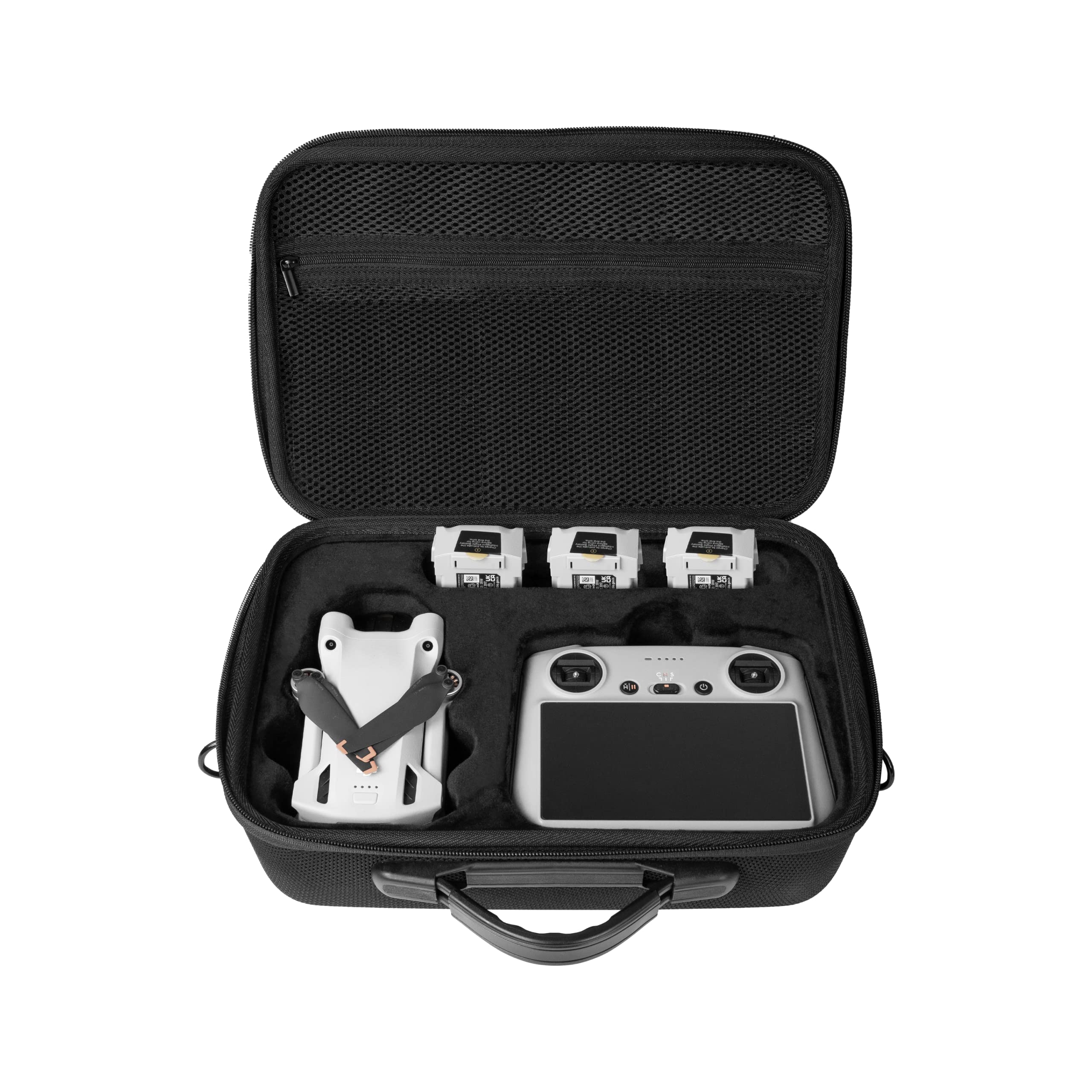 ProCase Hard Carrying Case for DJI Mini 3 Pro/DJI Mini 3 Pro (DJI RC) and Accessories, Portable Shockproof Travel Storage Bag with Shoulder Strap -Black