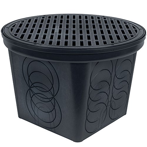 StormDrain FSD-3017-20BKIT-6 20-in. Large Round Catch Basin with Black Grate Kit