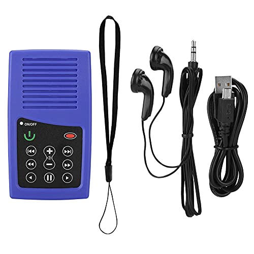 TOPINCN Audio Bible Player Solar Charging E Bible eReader Tablet Built in 4G Capacity 350mAh Battery (Blue)