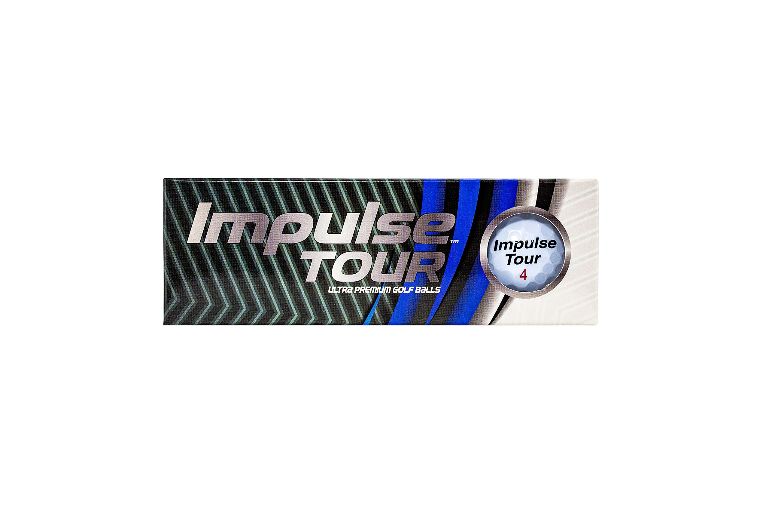 JEF WORLD OF GOLF Impulse Tour 3 Piece Construction Premium Golf Balls, White, 12-Pack