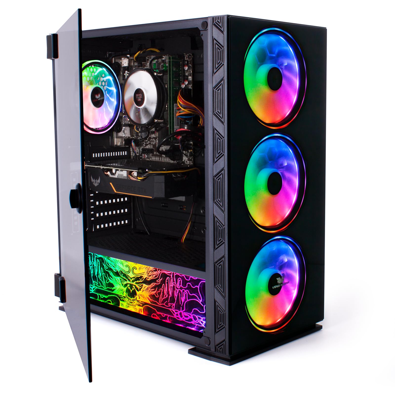 Veno Scorp Budget Gaming PC 22β Bundle Intel Core i3-8GB RAM - 500GB HDD β GT 710 2GB NeonZilla ARGB Gaming Case - WINDOWS 10
