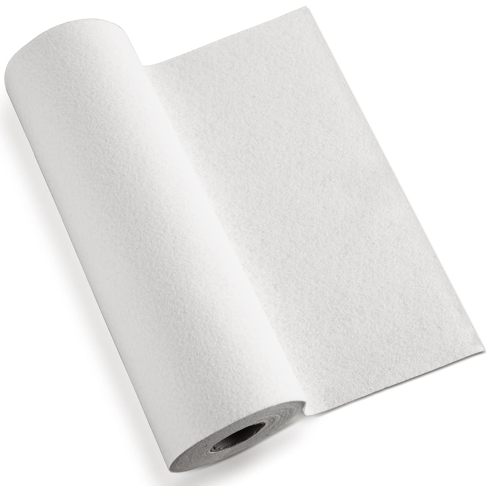 Iron on Fusible Interfacing Fusible Fleece White Polyester Single Sided Interfacing for Shirts Quilts Collars Sewing and Quilting Projects DIY Crafts Supplies (40.5 Inch x 10 Yard, Medium Weight)