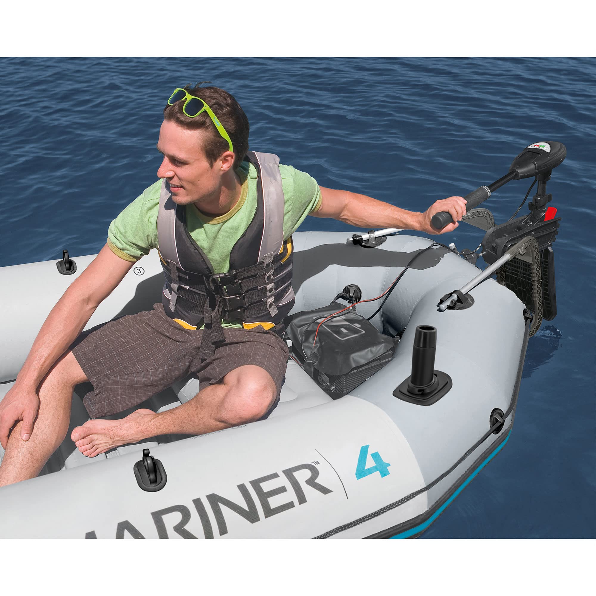 INTEX 68624EP Motor Mount Kit: Easy to Attach β Heavy-duty Composite Mount β Marine Plywood β Aluminum Support Arms β Fits up to 3.0 HP Motors