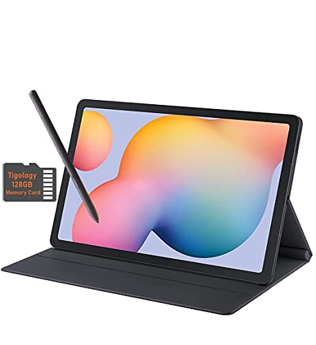 SAMSUNG Galaxy Tab S6 Lite 10.4ββ Touchscreen (2000x1200) WiFi Tablet, Octa Core Exynos 9610 CPU, 4GB RAM, 64GB SSD, Front and Rear Camera, Bluetooth, Android 10 w/S Pen, Cover & 128GB SD
