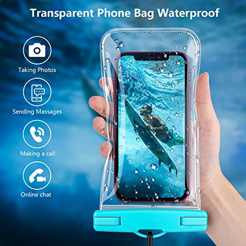 Universal Waterproof Phone Pouch Bag - 3Pack, Waterproof Phone Case Compatible with iPhone 14 Pro Max/13/12/11/XR/X/SE/8/7, Galaxy S22/S21 Google Up to 7ββ, IPX8 Dry Bag Vacation Essentials.