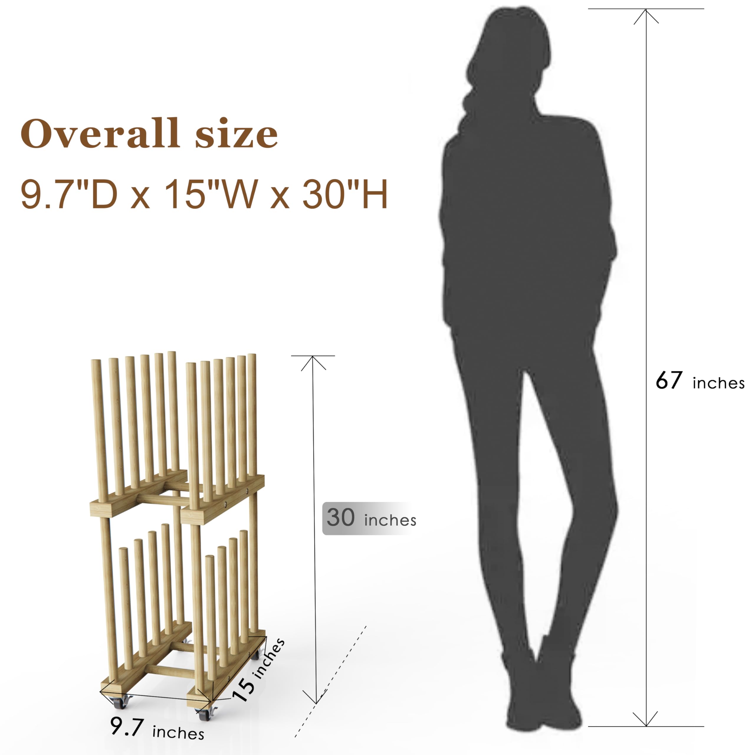 UNZERO 2 Tier Art Storage Rack, Art Drying Rack, Painting Storage Rack, Art Canvas Storage Rack for Drawing Board, Picture Frame, Panel, Paper Pad for Art Studios,Gallery (9.7''D x 15''W x 29''H)
