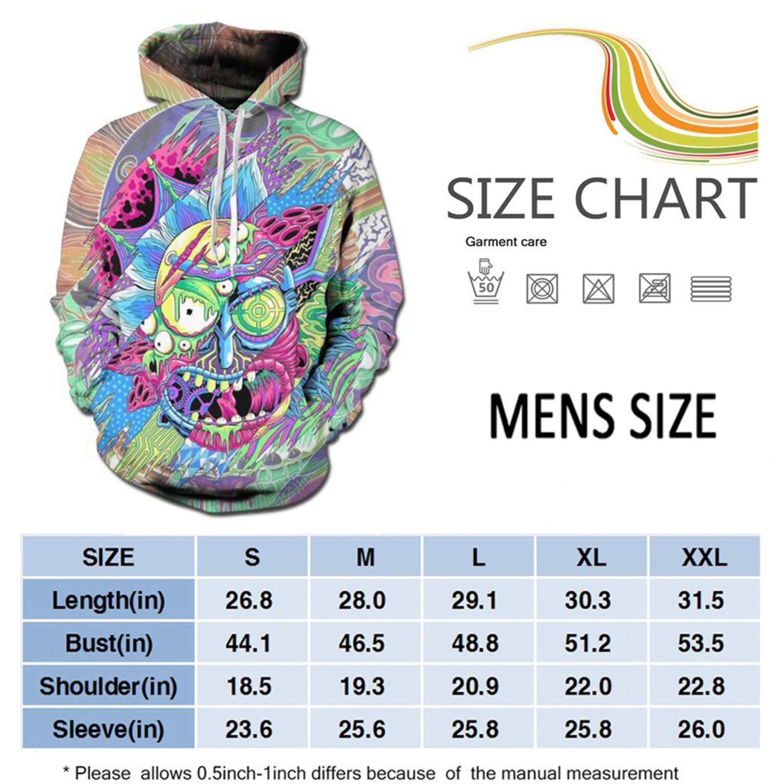 IRPONO Funny Cartoon Cosplay 3d Spoof Print Pullover Hoodie Classic Hoody Man/Women Style-02-X-Large