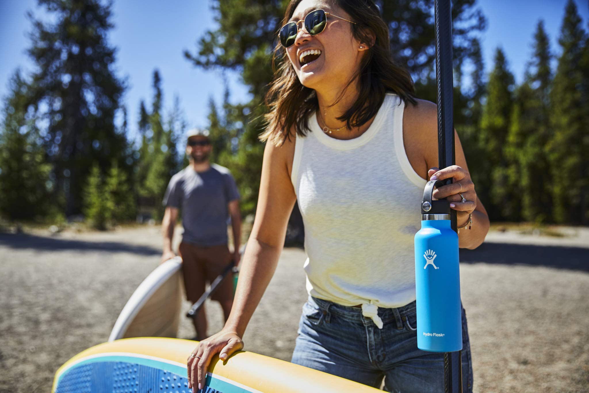 Hydro Flask 21 oz. Water Bottle - Stainless Steel, Reusable, Vacuum Insulated with Standard Mouth Flex Lid , Fog