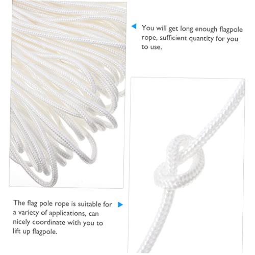 Yardwe Clothes Line Outdoors 1pc Flagpole Rope Camping Clothesline Travel Clothesline Outdoor Clothesline Laundry Rope Line Flagpole Replacement Cotton Rope Clothes Drying Rope Set