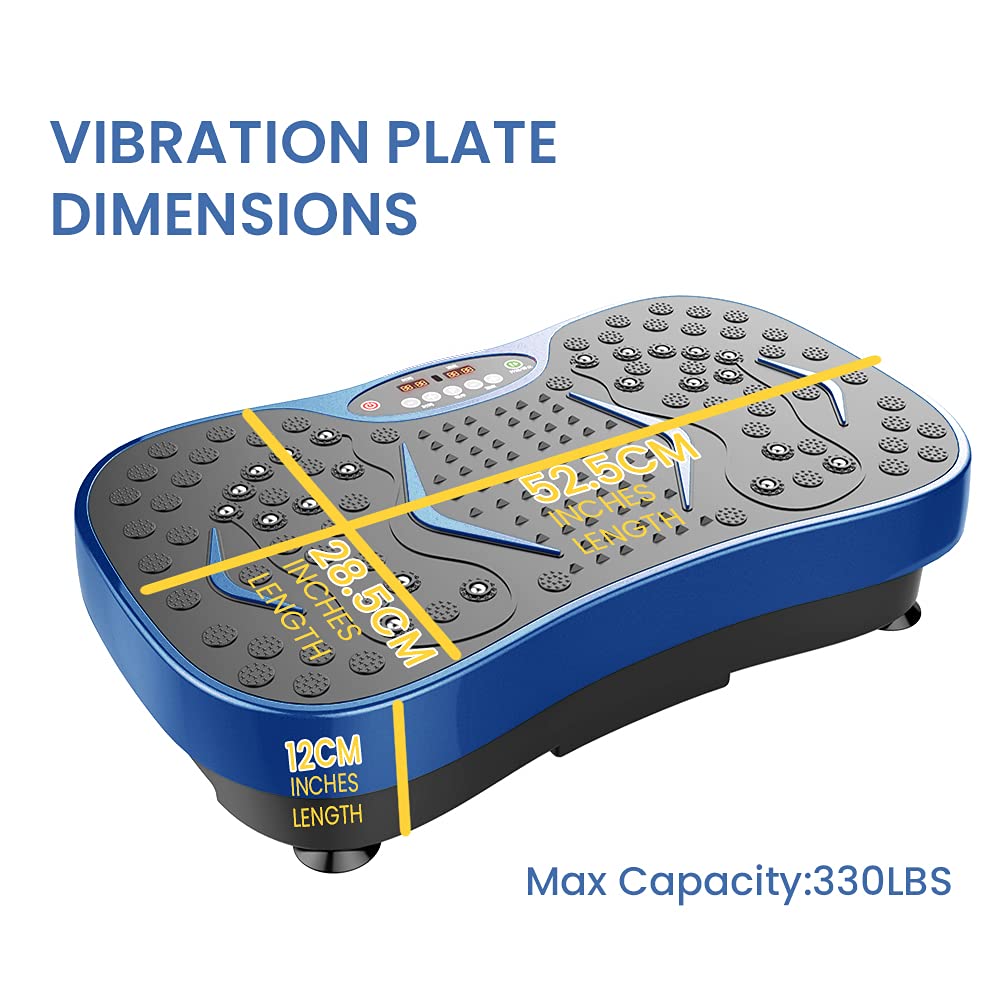 JUFIT Vibration Plate Vibrating Machine Whole Body Exercise Machine with Touch LED Screen, 99 Speeds and 11 Modes for Effective Exercise