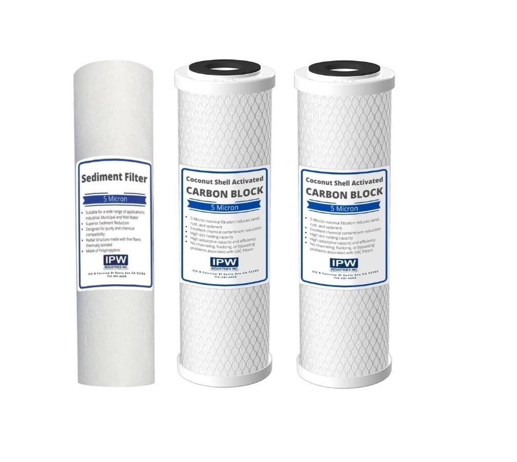 IPW Industries Inc. Compatible to Olympia Water Systems 10" Replacement Filters - 5 Micron Replacement Filter Kit - Stages 1, 2 & 3