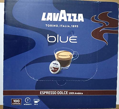 Lavazza BLUE Capsules, Espresso Dolce Coffee Blend, Medium Roast, 28.2-Ounce Boxes (Pack of 100)