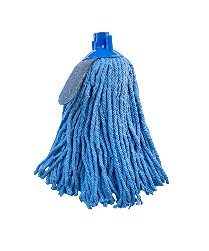 Screw Mop Head Replacement Cotton String Mops for Floor Cleaning Traditional Deck Refill Blue Removable Professional