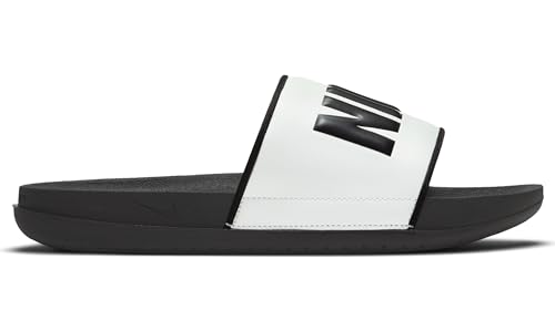 Nike Women's Offcourt Padded Insole Slip On Slide Slippers, Black/Black-summit White, 7