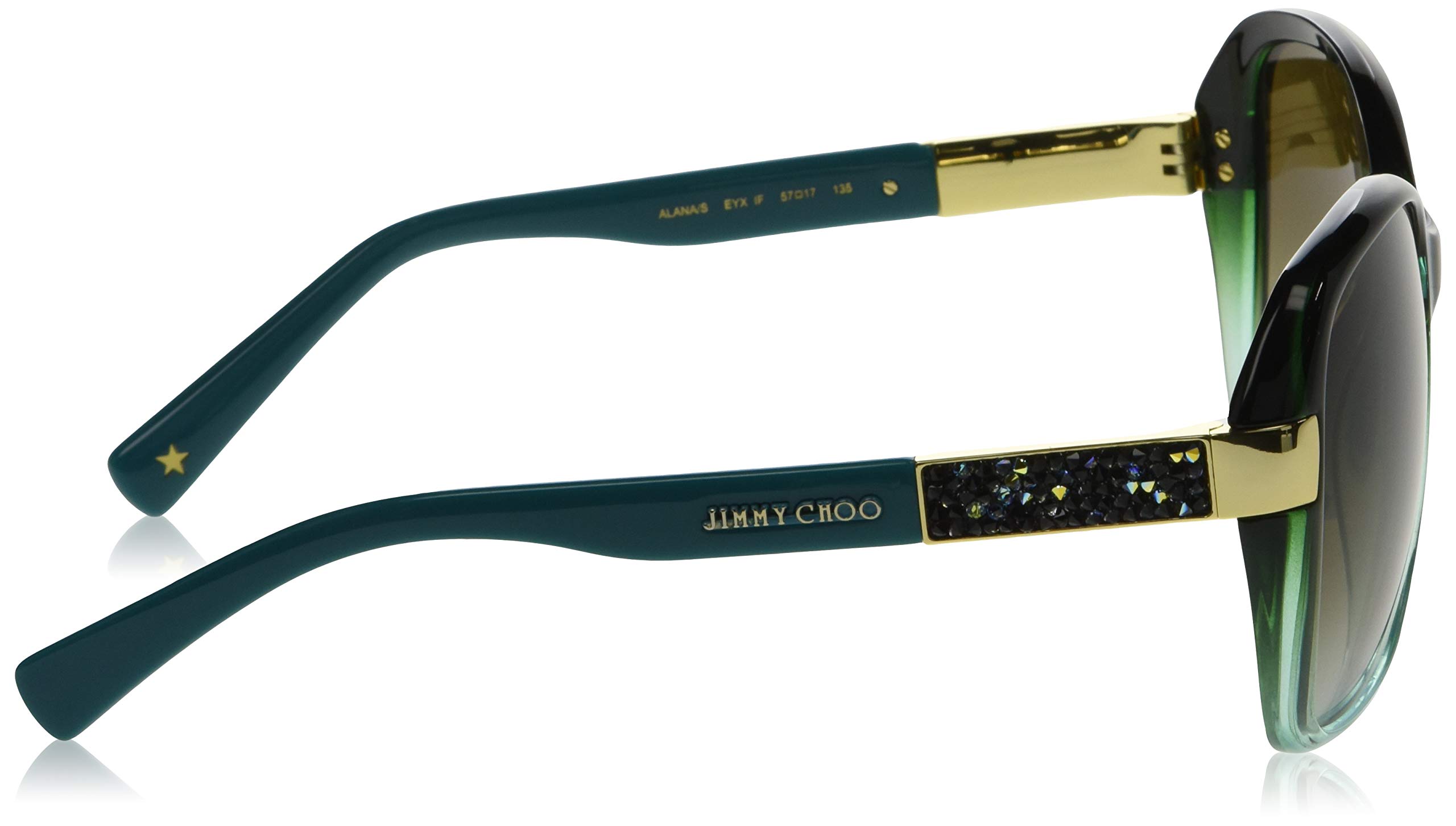 Jimmy Choo Women's Alana/S Petrolium/Brown Gradient Azure