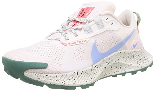 Nike Women's Race Running Shoe, Lt Soft Pink Aluminum Magic Ember Bicoastal Oil Green Phantom, 8.5