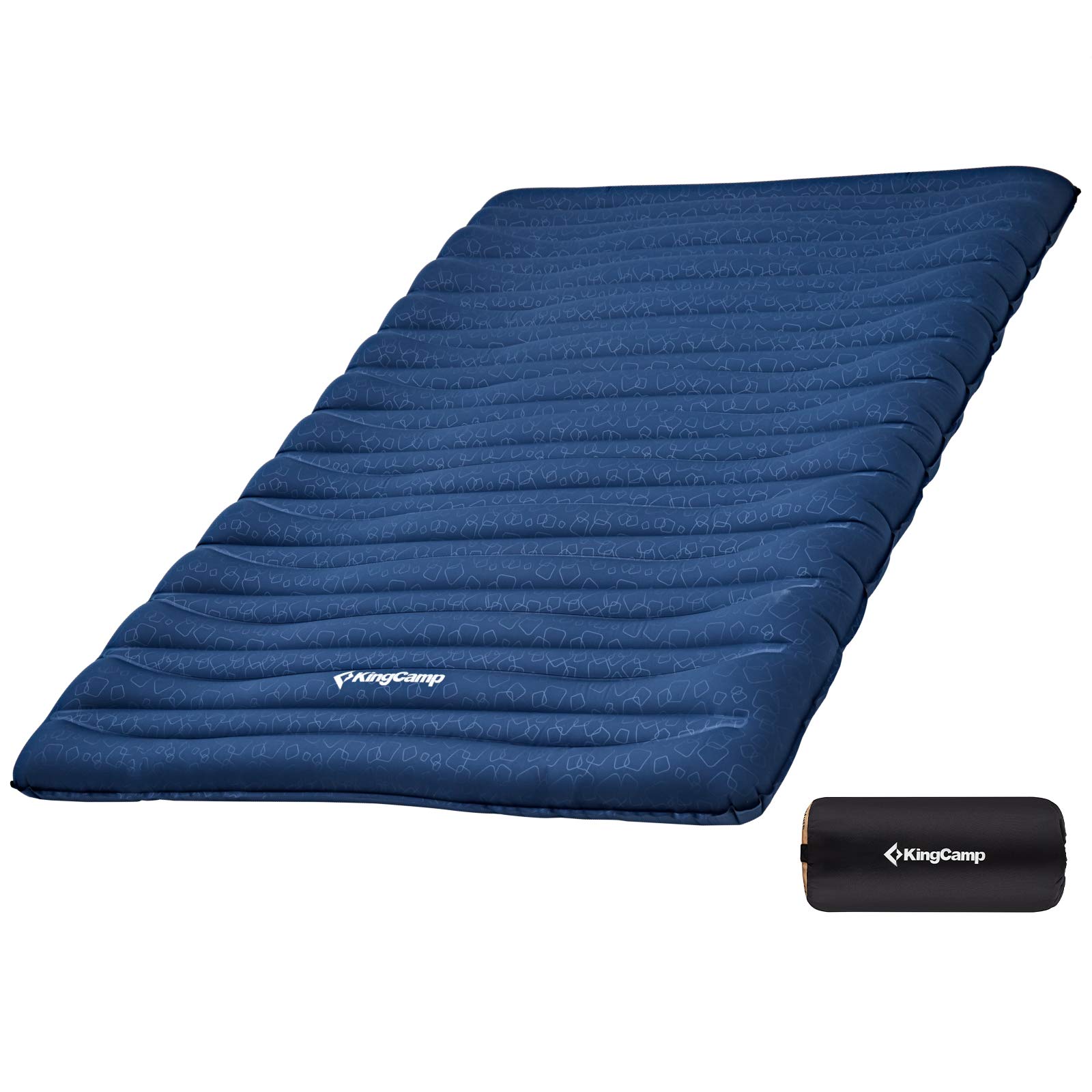 KingCamp Double Camping Mattress Lager Szie Anti-Rollover Camping Air Mattress with Excellent Back Support 3.9" Thick Comfortable Ultralight for Travel Backpacking Camping Hiking