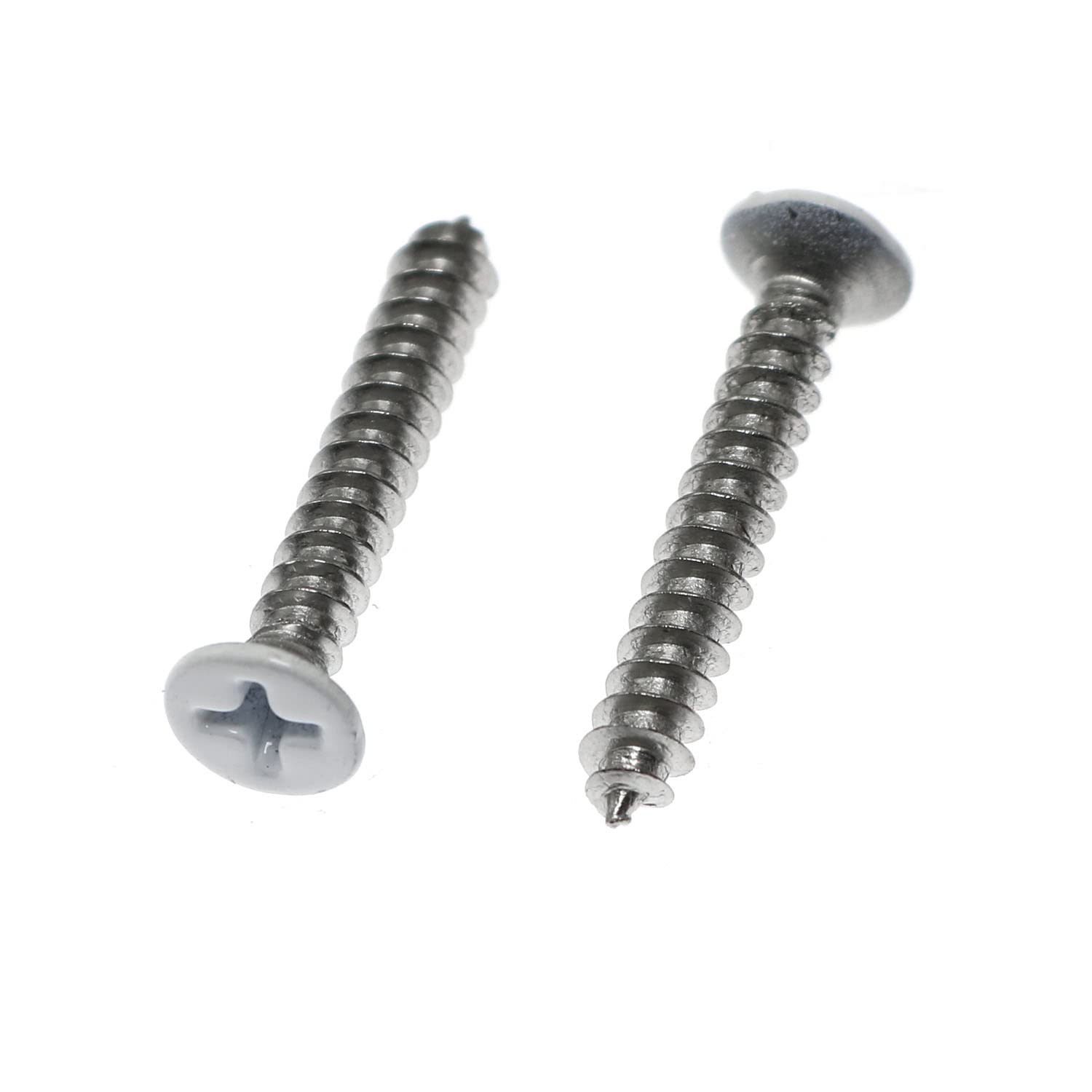 Pro Bamboo Kitchen 50pcs Flat Head Sheet Metal Screws #8-32 1" Phillips Drive Wood Screws Covers Head Wood Screws Wall Plate Screws