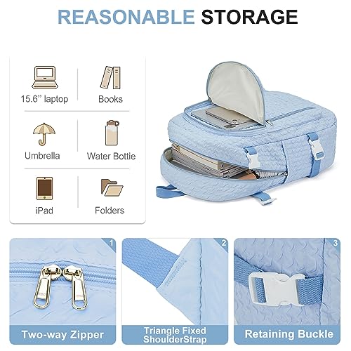 weradar Kawaii Bookbag For Girls Lightweight Carry On Travel Backpack Small Sports Backpack For Women Elementary School Backpack(Blue)
