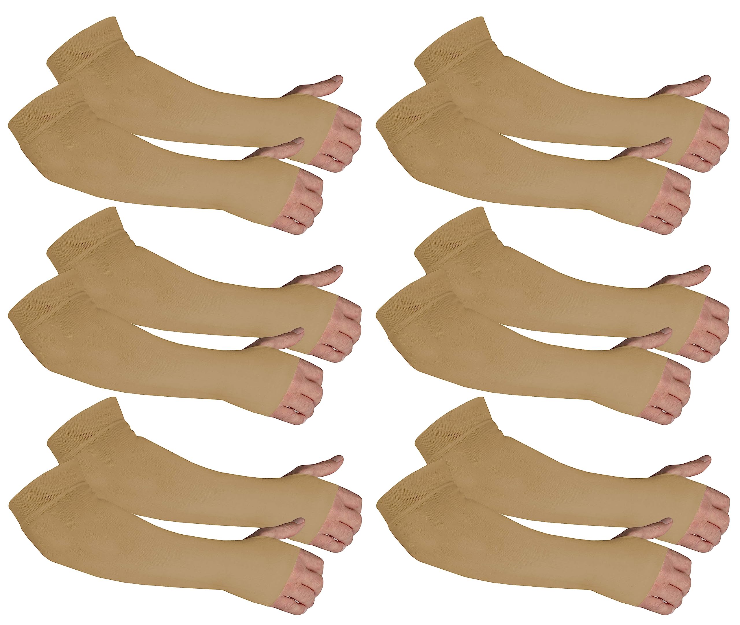 Kinship Comfort Brands Arm Sleeves Skin Protectors safe from Abrasions Bruising Thin Skin Tears & Sun | 6 Pair