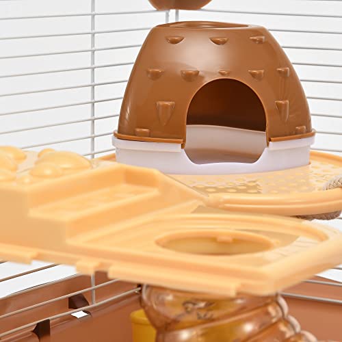 YIBOPET Hamster Cage Small Animal Cage 3 Layers Cage Size:14.17"(W) X10.63(L) X16.73 (H) Suitable for Hamsters up to 3.5 inch in Length
