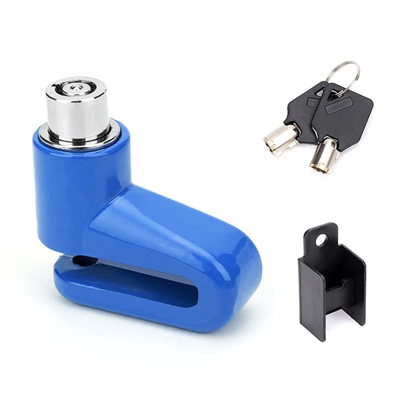 MACIMO Bike Lock Security Anti Theft Disc Brake Lock for Bicycle Motorbike Scooter Safety Theft Protection Lock Anti-Shear (Color : BL)