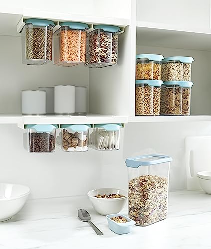 Joseph Joseph CupboardStore Airtight Easy Pour Food Storage Container Scoop, 5-Piece Set, Opal