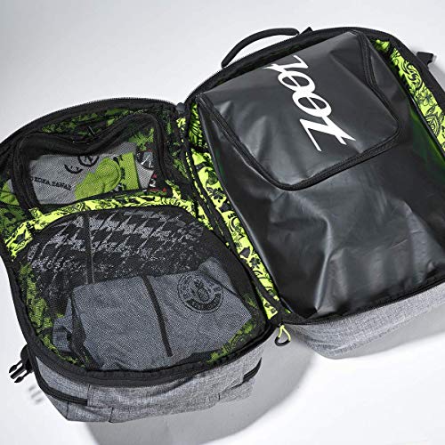 Zoot Ultra Tri Bag β Triathlon Transition Bag with Storage Compartments, Durable and Lightweight Backpack for Gym, Race Day, and Training, Grey