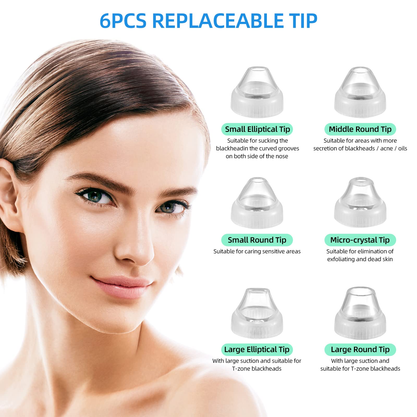PSKMKS Blackhead Remover Vacuum with Camera 2021 Upgraded 5.0 MP Visual Facial Pore Cleaner USB Rechargeable Acne Comedone Whitehead Extractor Sucker Tool Blackhead Remover Kit Suction for Women & Men