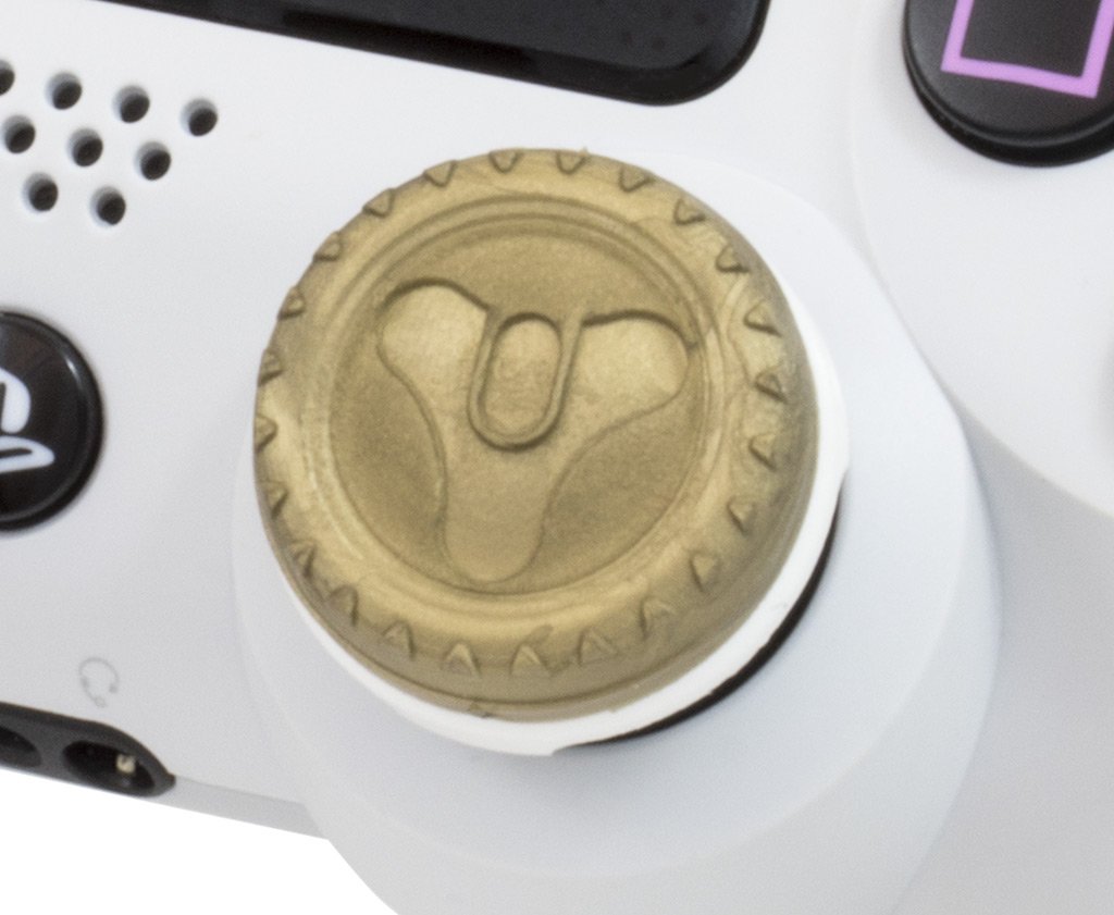 KontrolFreek Destiny 2 CQC Signature Edition for PlayStation 4 (PS4) Controller | Performance Thumbsticks | 2 Mid-Rise | Gold
