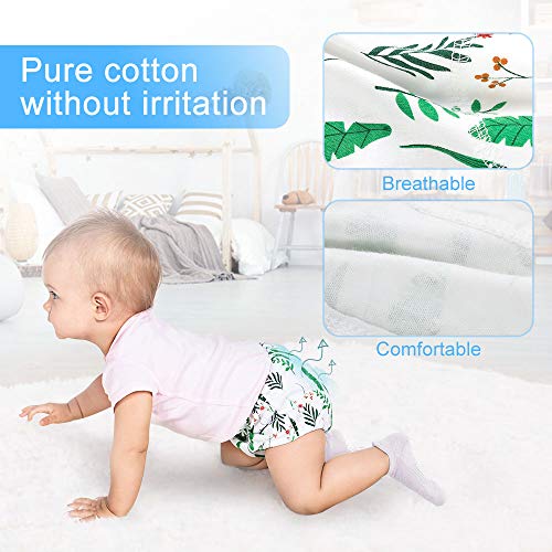 Lictin Potty Training Pants for Toddlers-4 Pcs Underwear Training Pants with 2 Pcs Baby Cloth Diapers Inserts, Reusable 7-Layer Potty Training Underpants for Infants Toddlers 2-3 Years