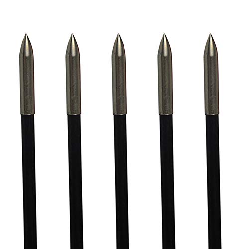 JJZS 12pcs Glue on Field Points 11/32 Wood Arrow Points Glue on Arrow Tips for Wooden Arrows Wooden Shaft Arrow Tips for Archery Target Practice