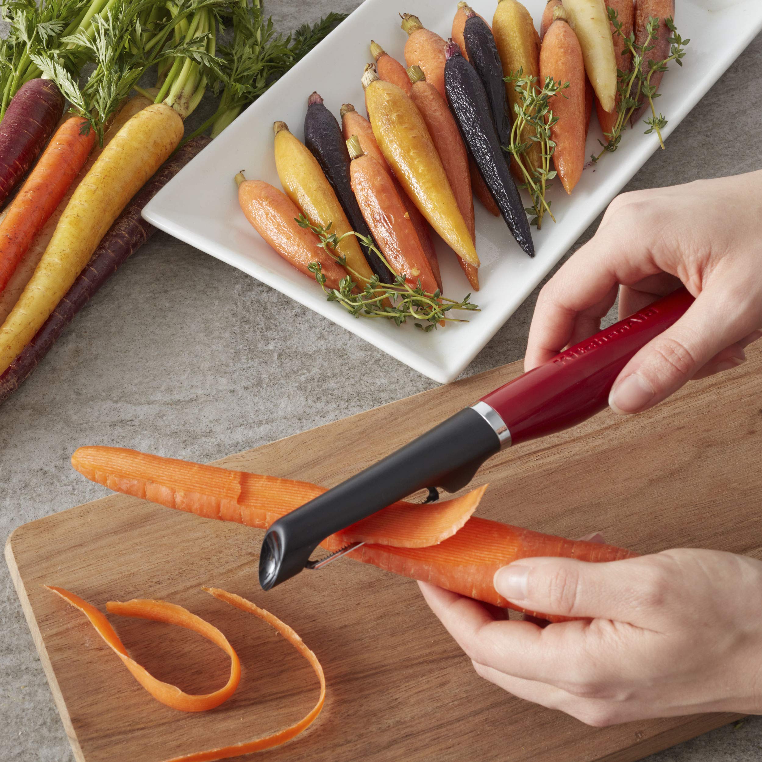 KitchenAid Gourmet Euro Peeler, 8.7-Inch, Red