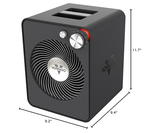 Vornado VMHi300 Whole Room Metal Space Heater, Mechanical Thermostat, Advanced Safety, Storm Gray