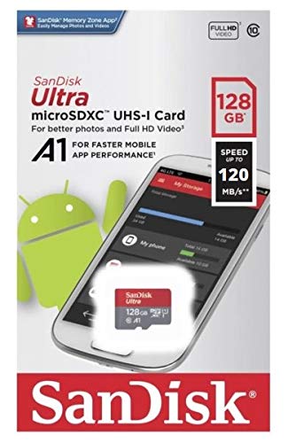 SanDisk 128GB Ultra MicroSD UHS-I Memory Card Works with Motorola Phone Moto G Stylus (2022), Moto G22 (SDSQUA4-128G-GN6MN) A1 C10 Bundle with 1 Everything But Stromboli MicroSDXC Memory Card Reader