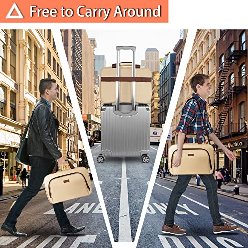 YOREPEK Carrying Case for PS5, Protective Travel Bag for PS 5 Console Controller, Large Capacity Storage Case Compatible with Playstation 5 Games Accessories Disk Digital Edition, Beige