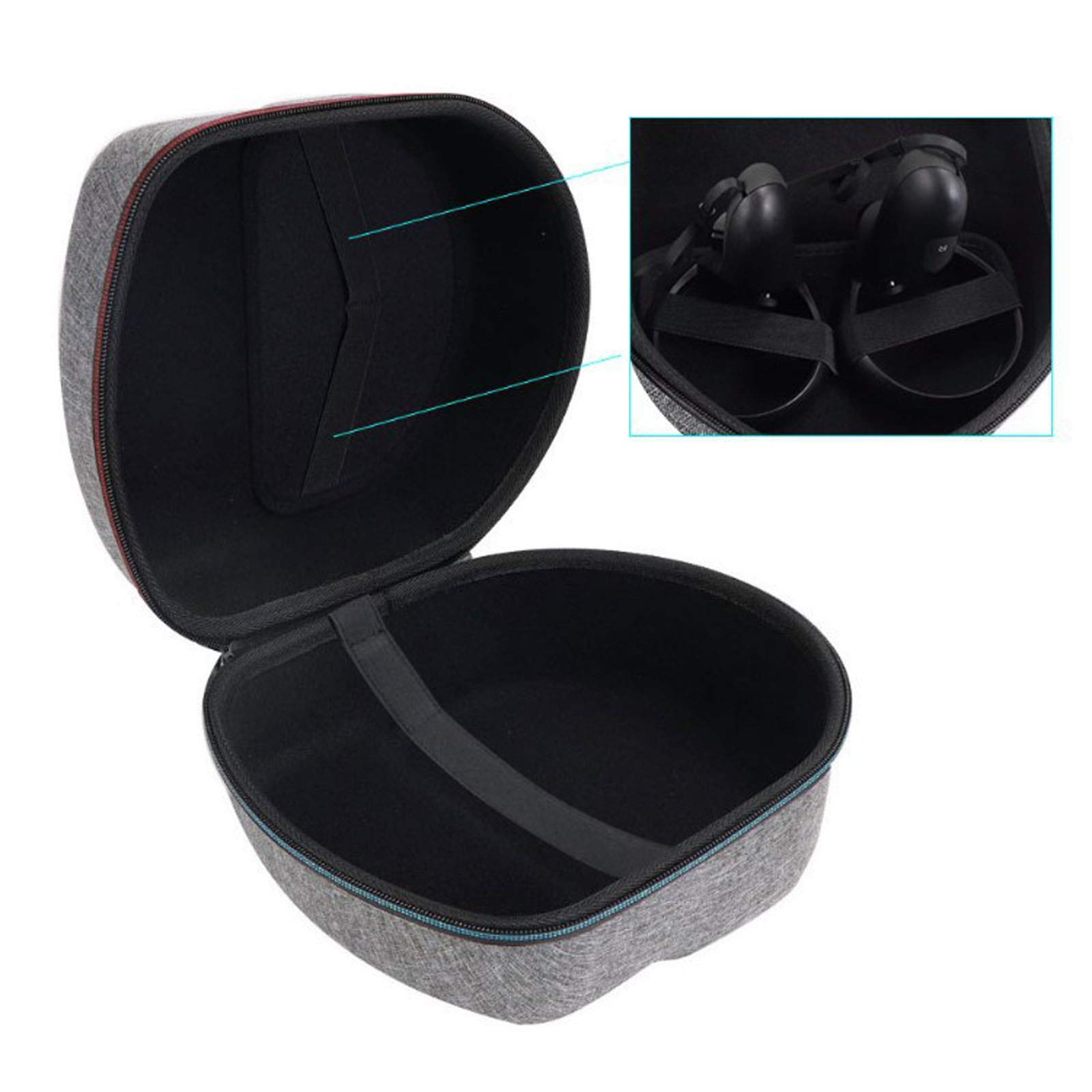 Jilin Travel Carrying Cover Storage Bag Hard EVA Case for -Oculus Quest 2 VR Headset, Grey