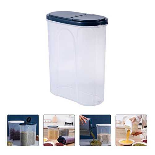 UPKOCH 2pcs Sealed Flours Storage Bucket Dispensers Fruit Kitchen Flour and Out Snacks Can White Canister Snack Grain Grains Pantry Cereal Rice Plastic Sugar Tank Food Dry Blue