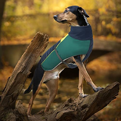 Warm Dog Winter Coat Reflective Dog Cold Weather Jacket Turtleneck Dog Vest Thick Fleece Lining Vest Windproof Dog Snow Suit Pet Apparel for Small Medium Large Dogs (Medium)