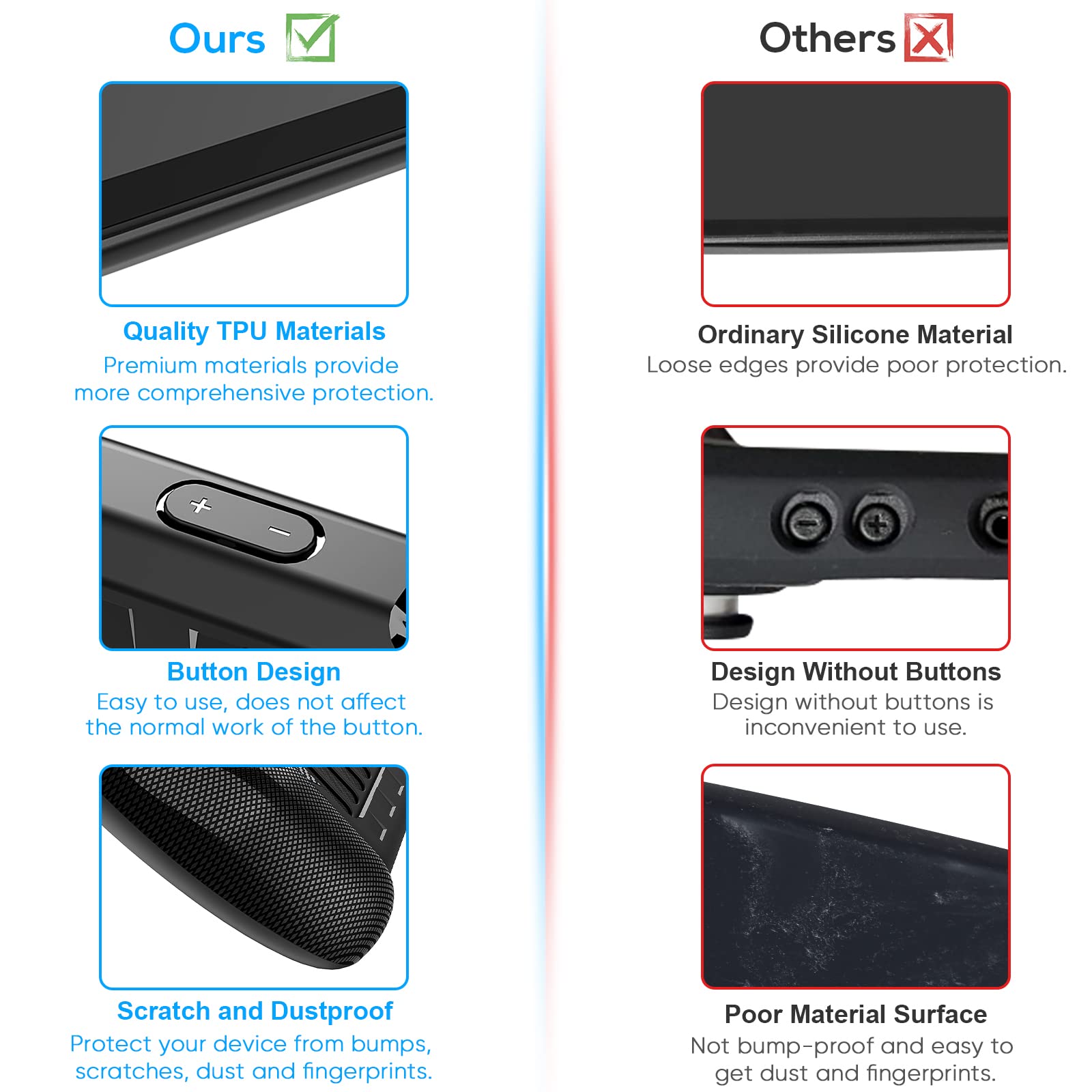 Protective Case for Steam Deck with Tempered Glass Screen Protector, Shockproof Non-Slip Anti-Collision Accessories Compatible with Steam Deck, Black