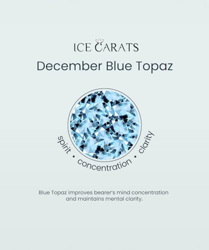 IceCarats 14K Yellow Gold Blue Topaz Ring December Birthstone Jewelry Size 7