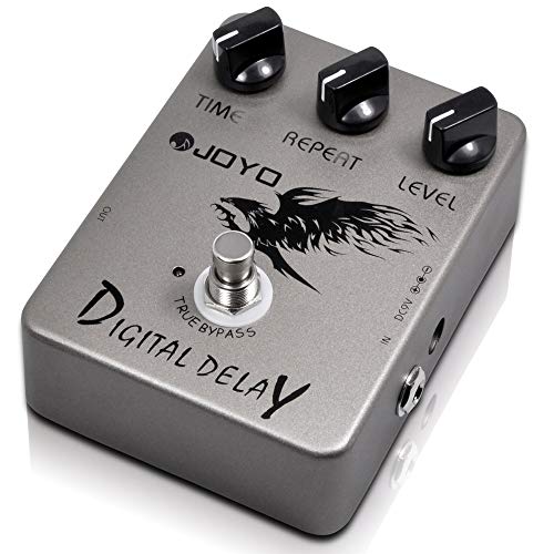 JOYO Digital Delay Effect Pedal for Electric Guitar & Bass Delay Time Range 25ms-600ms Sounds "Analog" Delay - True Bypass (JF-08)