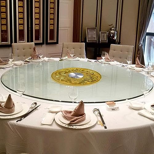 Lazy Susan For Dining Table Kitchen ,Glass Turntable With Aluminum Alloy Bearing, 50/60/70/80/90/100/110cm, Round Tabletop Rotating Tray, Silent & Smooth Spin (Size : 100cm(39.4inch))