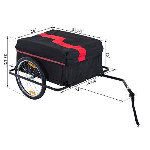 Hype Elite II Bike Cargo and Luggage Trailer - Red/Black