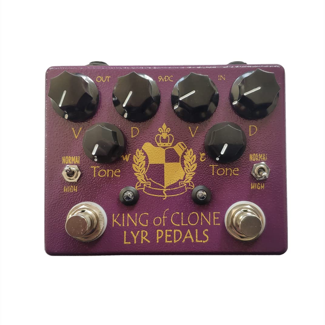 LYR Pedal,Guitar OVERDRIVE effect pedal, king of tone, classic upgrade guitar pedal, purple, true bypass(SV4)