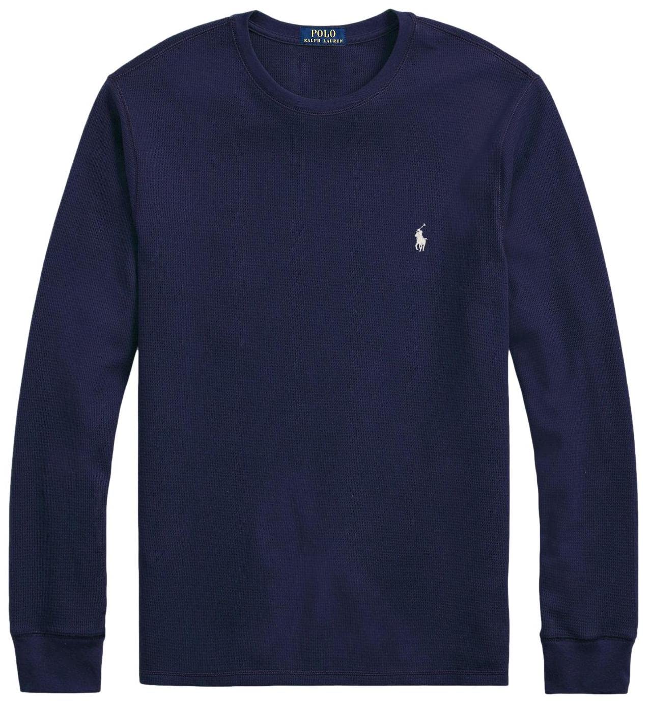 Polo Ralph Lauren Big&Tall Waffle Thermal Long Sleeve Crew-Neck T-Shirt, 2LT, Navy