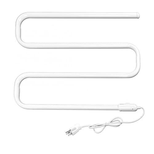 Wall-Mounted Toilet Bathroom Electric Heating Towel Bath Towel Drying Rack Constant Temperature,White