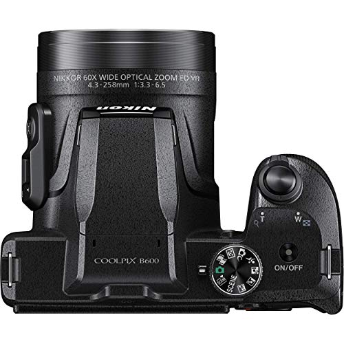 Nikon COOLPIX B600 Digital Camera (Black) with Deluxe Accessory Bundle – Includes: SanDisk Ultra 64GB SDXC Memory Card + Extended Life Replacement Battery+57” Professional Tripod+More (Renewed)