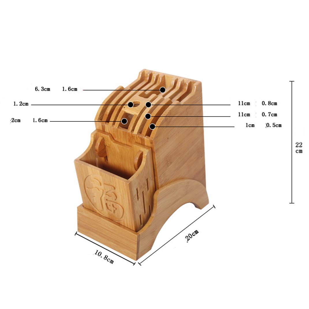 knife holder,Bamboo Knife Storage Block,kitchen knife holders without knives Hold Multiple Large Blade Knives Knife not includes knife holder 1pack yellow